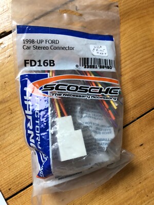 Scosche FD16B Wire Harness for Aftermarket Stereo Receiver 1998-UP FORD ...