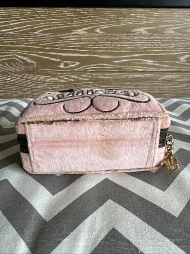 Y2K Vintage Juicy Couture Pink Velour Mini Handbag Jewelry Storage Case ...