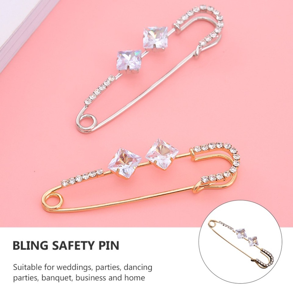 2Pcs Fashion Safety Brooches Pin Pretty Safety Pin Unique Scarves ...