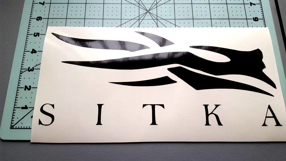 SITKA [LARGE] VINYL DECAL STICKER - 7" OR 11.5" - HUNTING OUTDOOR GEAR ...