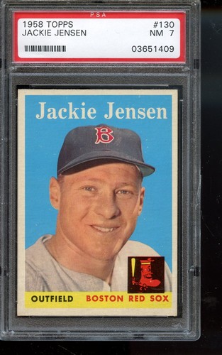 1958 TOPPS #130 JACKIE JENSEN.. PSA 7..NR/MT.. | eBay
