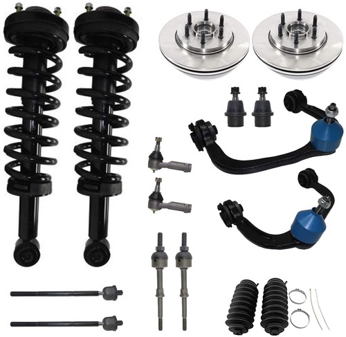 Detroit Axle 16PC Front Struts Rotors Control Arm Suspension Kit for F ...