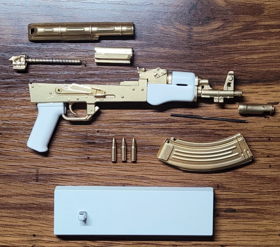 GoatGuns Gold AK74-u Short AK 47 Diecast 1/3 Model Mini Metal Rifle | eBay