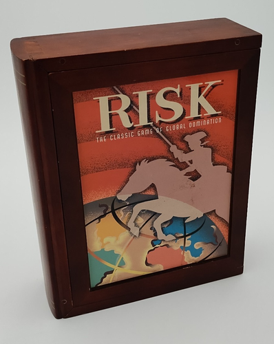 Vintage Game Collection Parker Brothers RISK Wooden Book Box Game Set ...