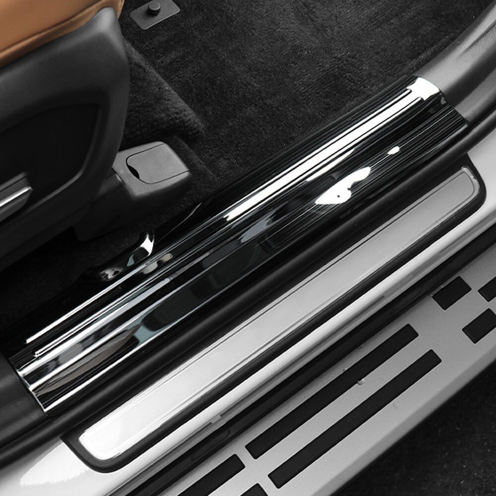 2024-2025 Hyundai Santa Fe Door Sill Scuff Plate Guard Protector Black ...