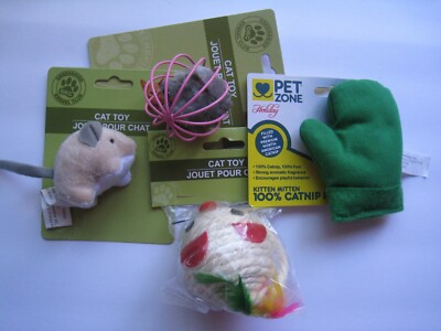 Set of 4 cat toys new, Catnip - Pet zone and Kennel club toys. | eBay