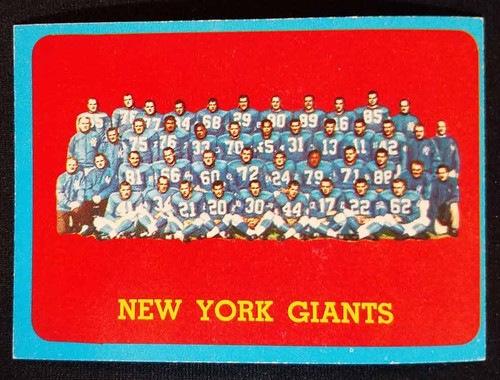 1963 Topps #60 New York Giants Team Card NR-MINT | eBay