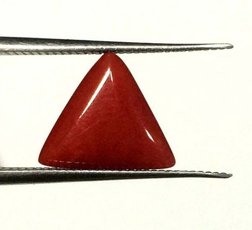 Genuine Italian Coral Gemstone Natural Triangle Shape Stone | eBay UK
