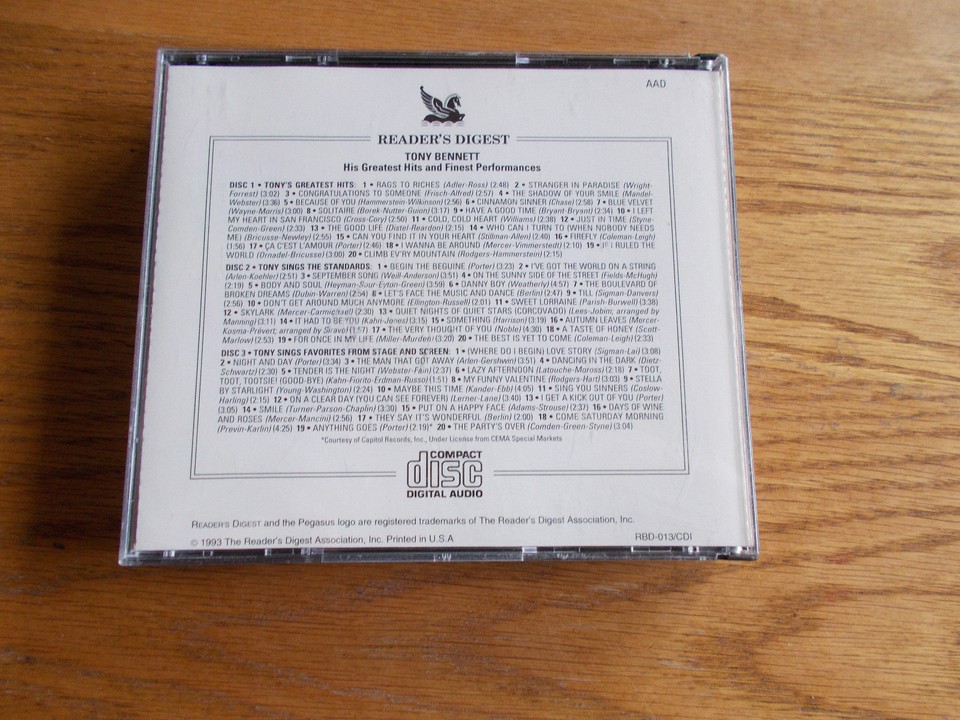READER'S DIGEST 3 DISC CD BOX SET HIS GREATEST HITS AND FINEST ...