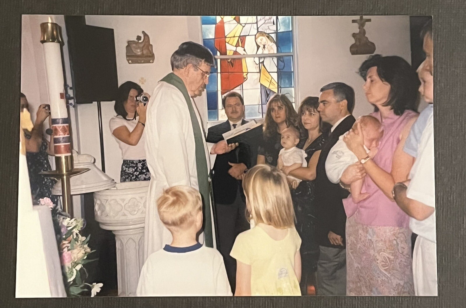 FOUND VINTAGE PHOTO PICTURE Priest With People At A Church | eBay