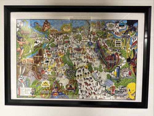 2006 Six Flags Great Adventure Amusement Park Souvenir Map - Unframed ...