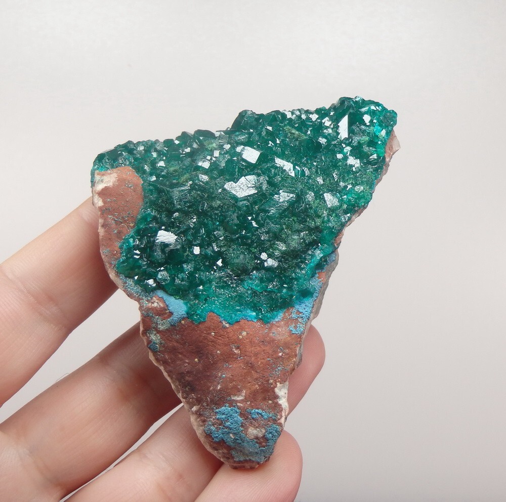 Dioptase 2" Green Dioptase Crystals On Dolomite Mpita Prospect,