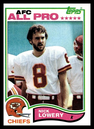 1982 Topps #120 Nick Lowery Kansas City Chiefs AP Football Card EX | eBay