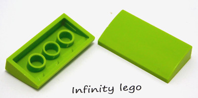 6 LEGO Lime Curved Slope 2 x 4 x 2/3 Bottom Tubes (88930) - 6 Pieces ...