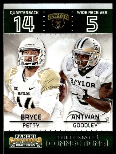 2015 Panini Contenders Draft Picks Collegate Connections Bryce Petty ...