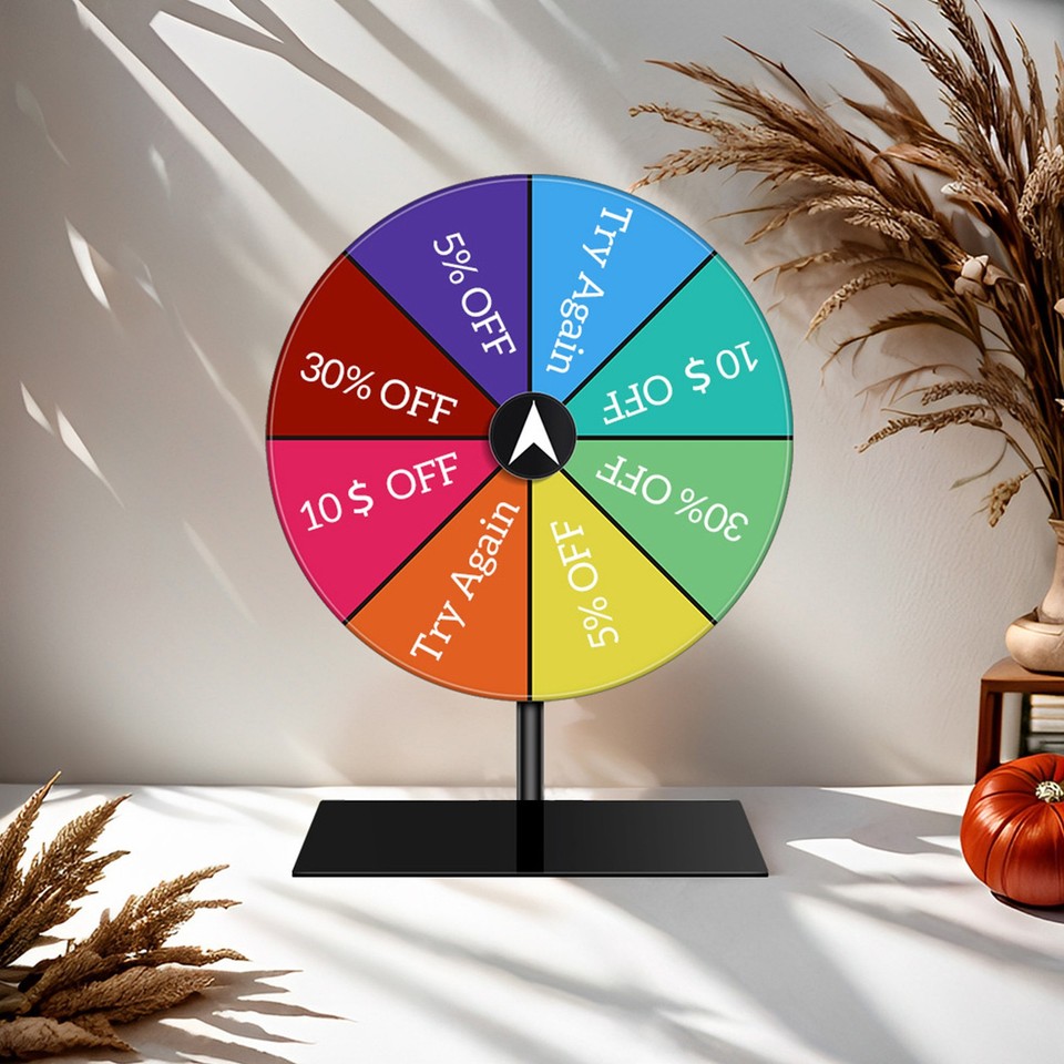 Dry Erase Rotating Color Prize Wheel Tabletop Fortune Carnival Game ...
