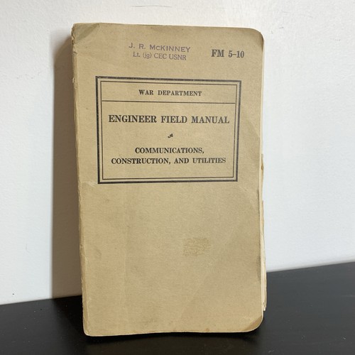 War Dept 1940 Engineer Field Manual FM 5-10 Communications Construction ...