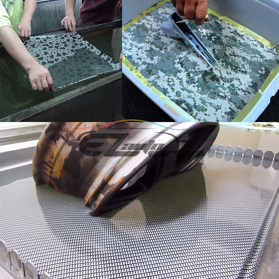 19"x38" Hydrographic Film Hydro Dipping Water Transfer Fire Flame Skull ...
