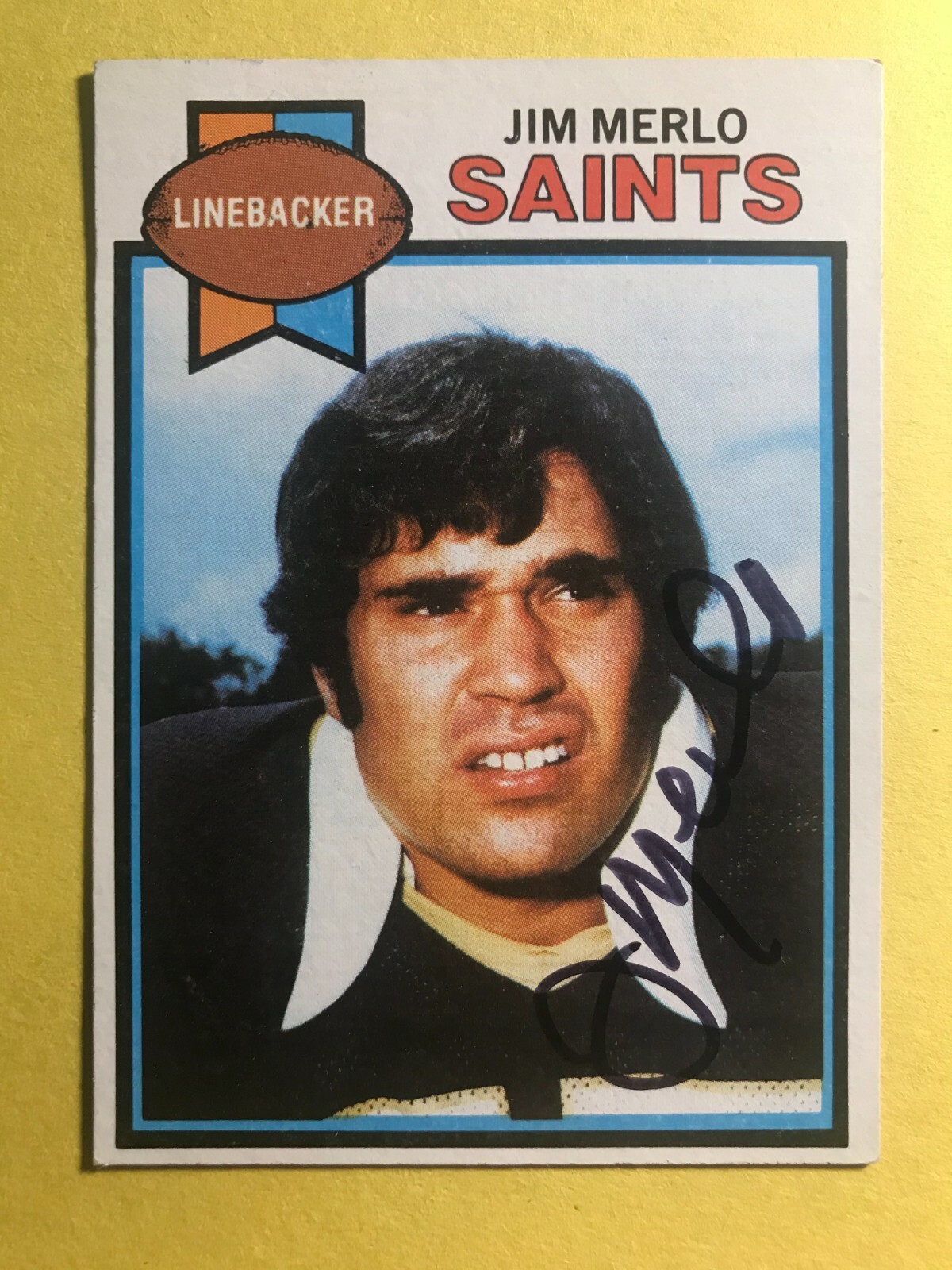 SIGNED JIM MERLO 1979 TOPPS FOOTBALL CARD AUTOGRAPHED - SAINTS | eBay