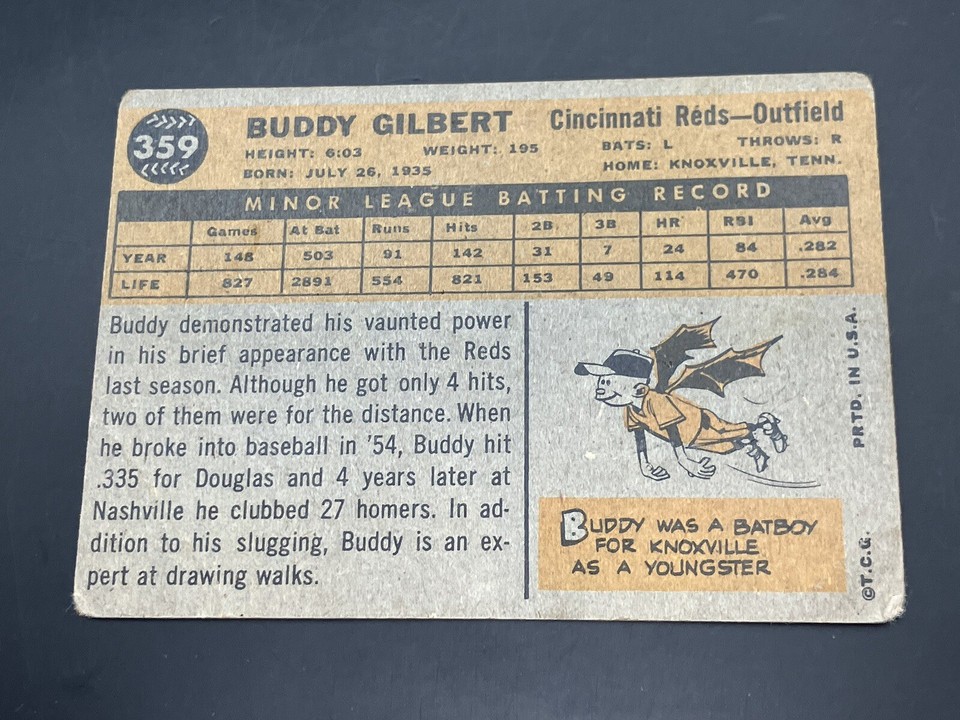 1960 Topps #359 Buddy Gilbert | eBay