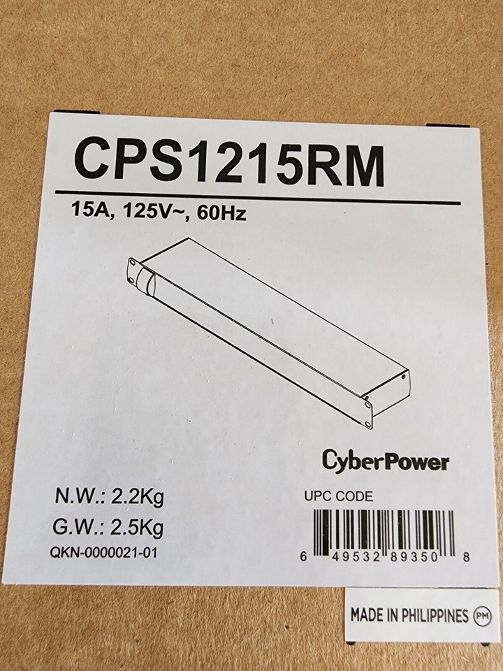BNIB CyberPower CPS-1215RM Rackmount 1U - Black | eBay