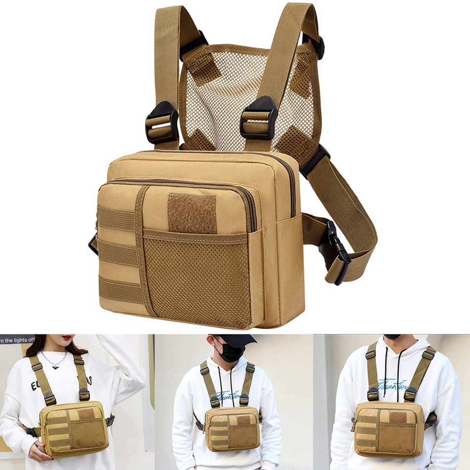 Men's Tactical Chest Rig Bag Recon Kit Pack Combat Front Chest Pouch ...