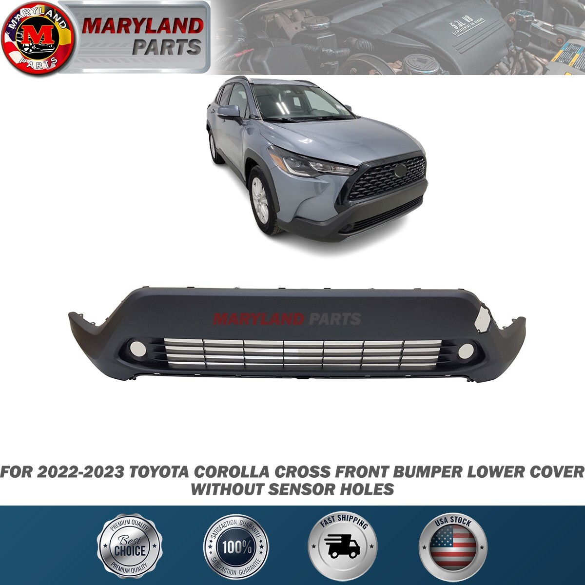 For 2022-2023 Toyota Corolla Cross Front Bumper Lower Cover | eBay