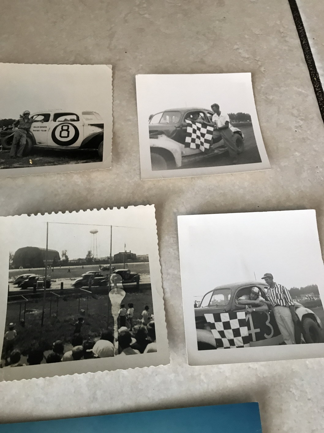 COLLECTION 9 ANTIQUE VINTAGE 1951 RACE CAR PHOTOS PHOTOGRAPHS 1 MARIO ...