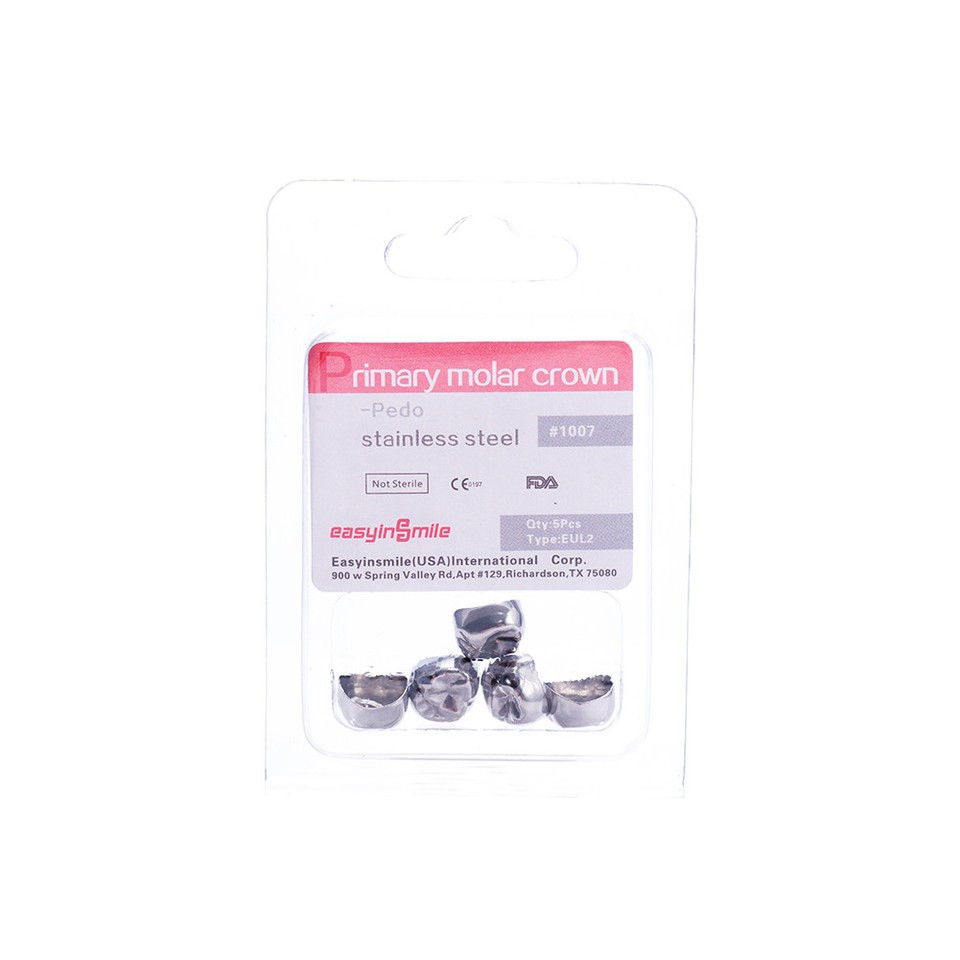 48Pc/96Pc Dental Crown Kids Primary Molar Teeth stainless steel Adult ...