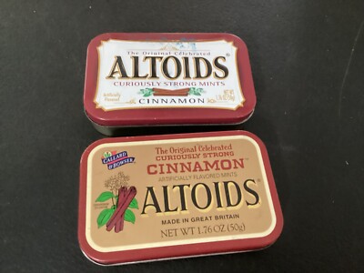 (2) Empty Altoids Metal Hinge Top Tin Boxes | eBay