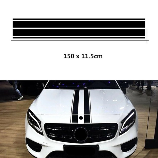 Car Hood Stripe Vinyl Sticker Waterproof for MERCEDES BENZ a C CLA GLA ...