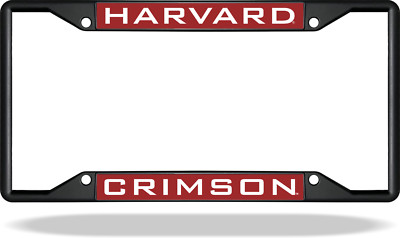 Harvard CRIMSON Black License Plate Frame | eBay