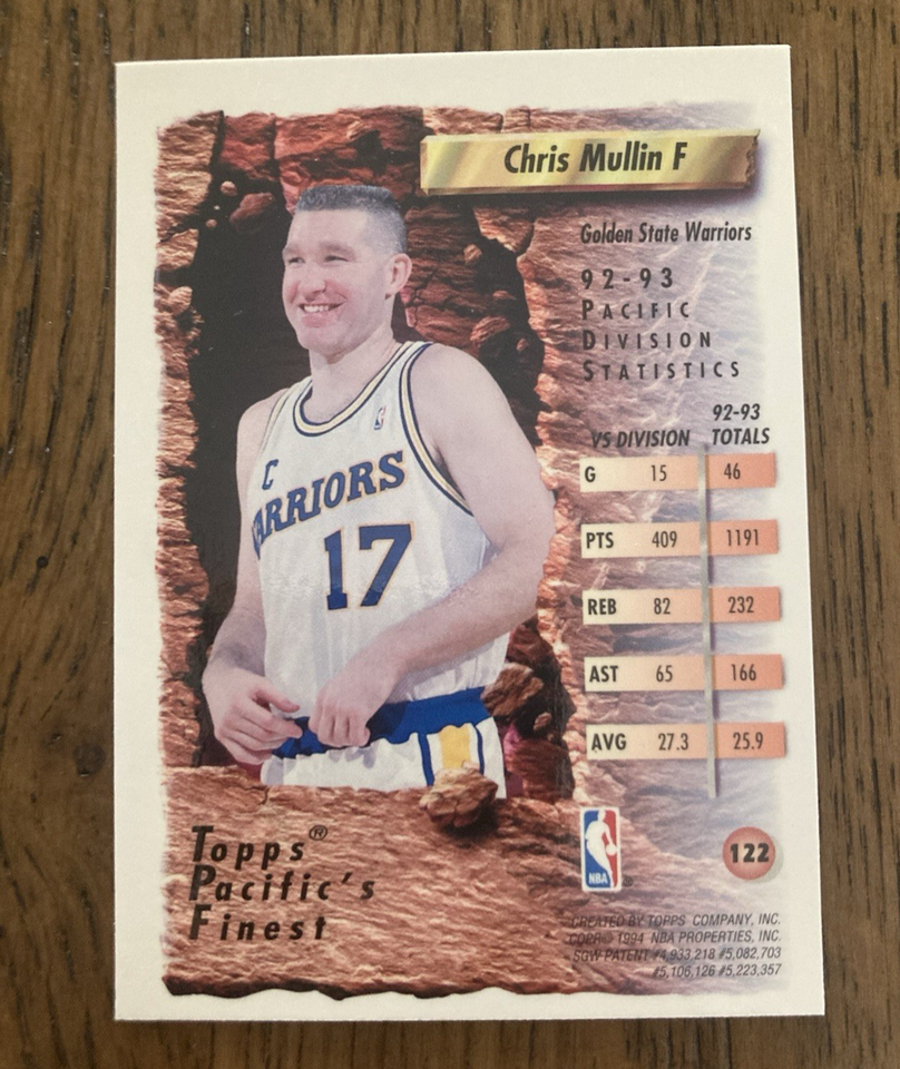 CHRIS MULLIN-122-REFRACTOR 1993 TOPPS PACIFIC'S FINEST - MINT | eBay