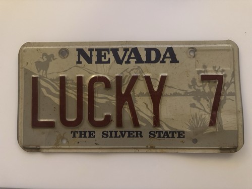 Vintage custom personalized Nevada Lucky Seven License Plate 7 | eBay