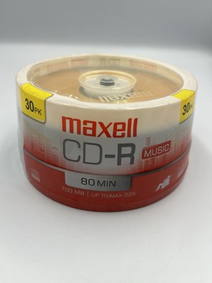 Maxell CD-R 30 Pack Music Gold Recordable Discs 700 MB NEW SEALED | eBay