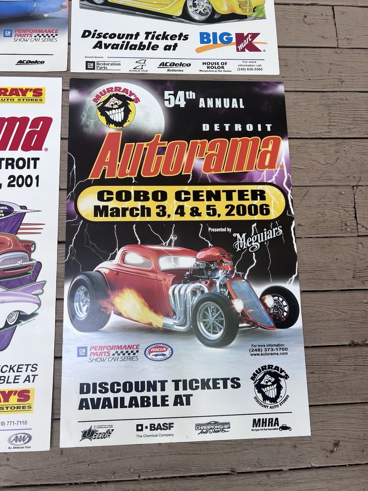 Detroit AUTORAMA MHRA Poster 1990s 2000s COBO HALL Car Club Hot Rod Gm ...