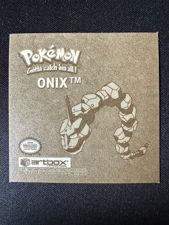 Onix G10 - NEAR MINT POKEMON ARTBOX SERIES 1 GOLD PRISM HOLO STICKER 1999 | eBay