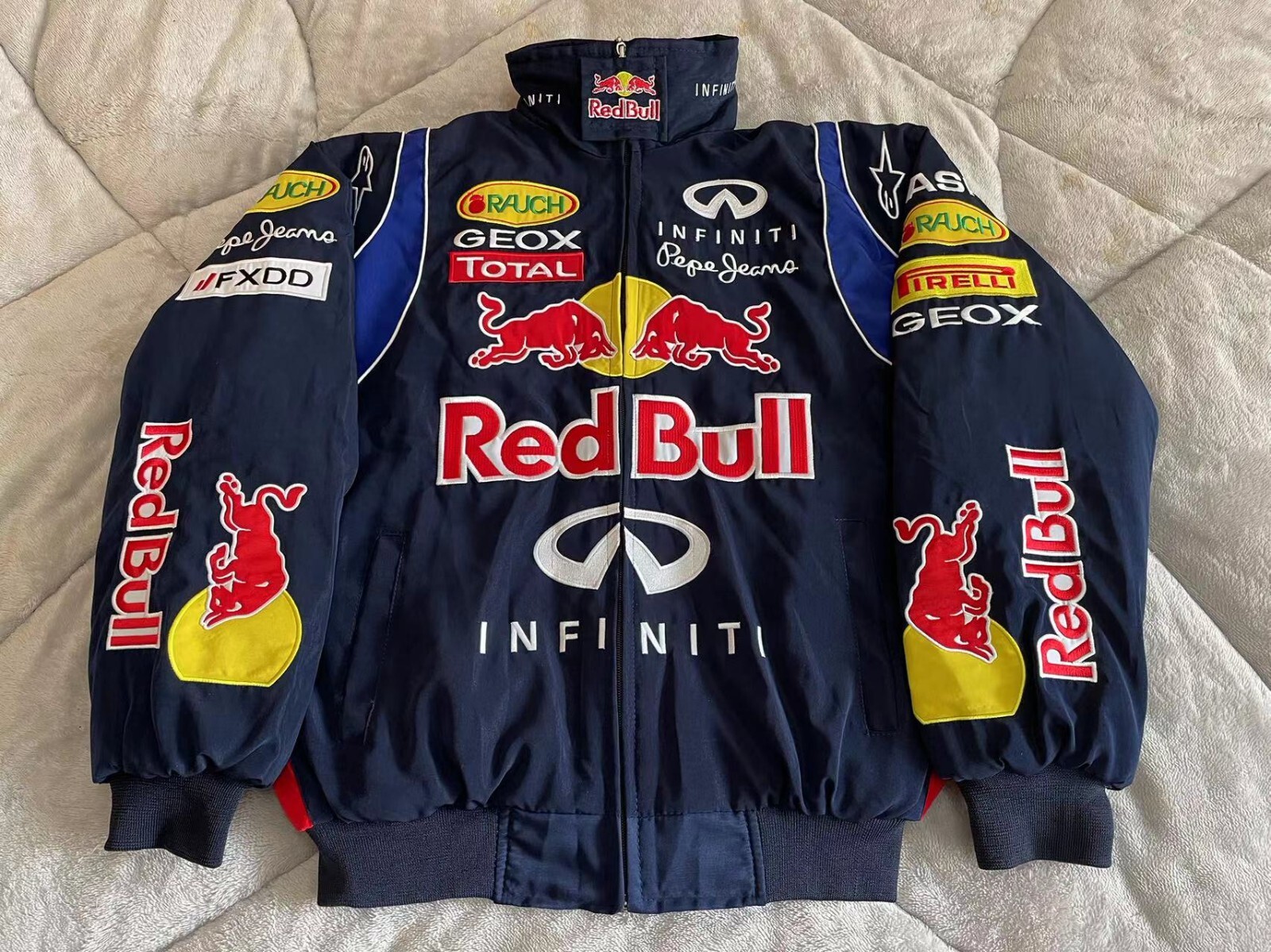Adult F1 Vintage Racing Jacket, Red Bull Jacket,Ebroidered Cotton ...