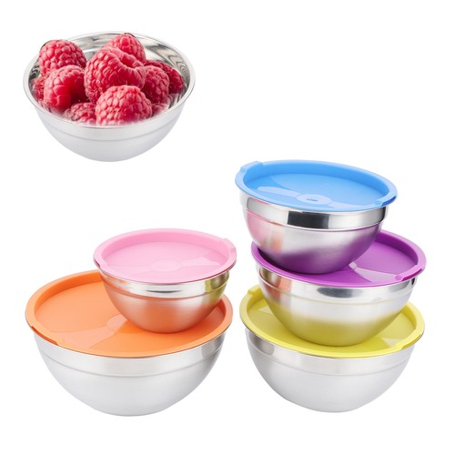 Food Storage Bowls 5Pcs/Set Mixing Bowls Smooth For Salad Ingredient ...