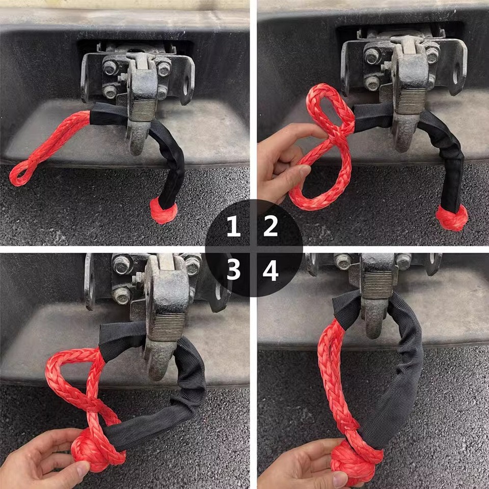Heavy Duty Recovery Ring Snatch Block Pulley w/ Soft Shackle Tow Winch ...