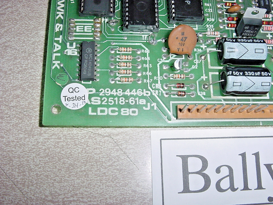Bally Pinball Squawk & Talk Sound Board, Refurbish Service, READ ...