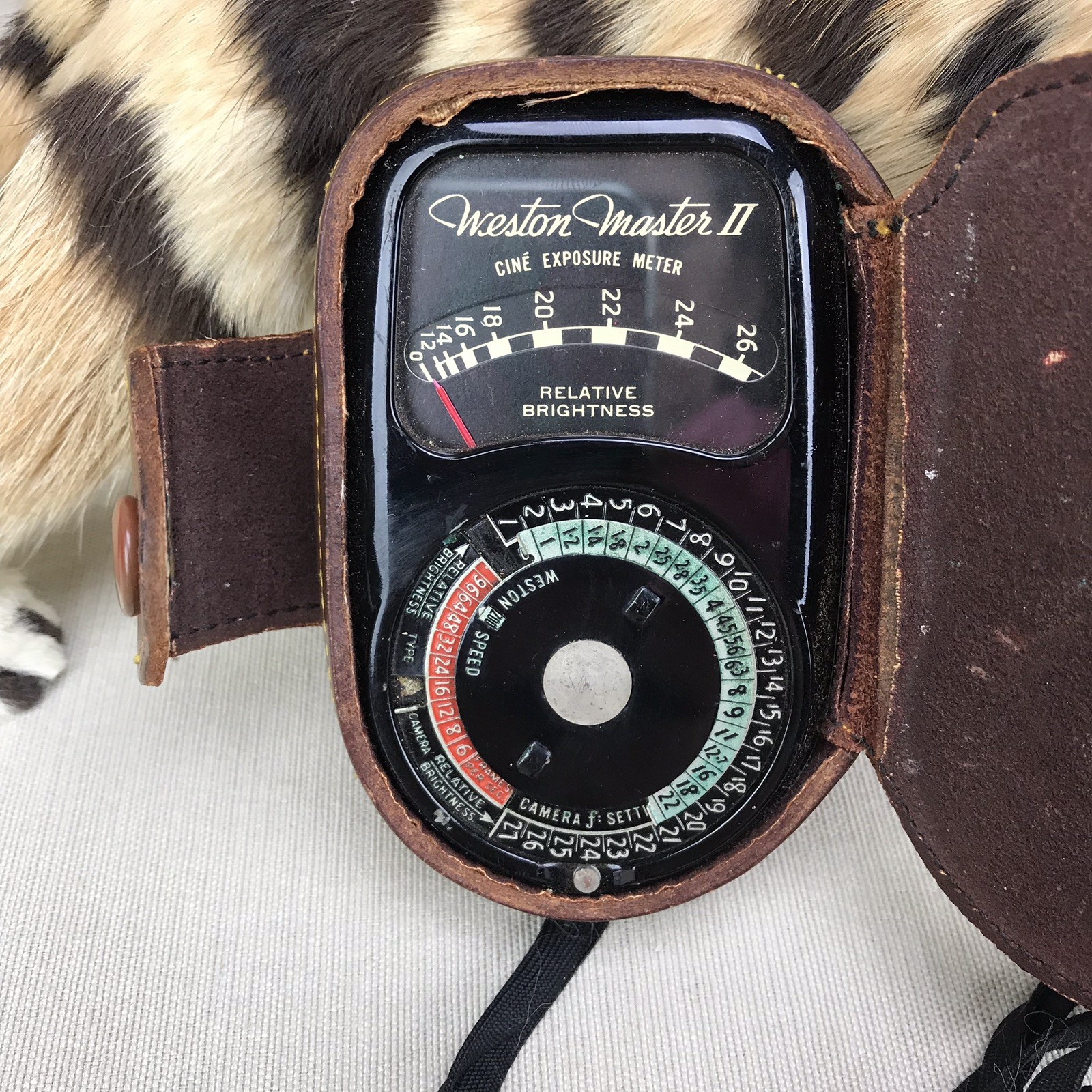 Weston Master II Vintage Light Exposure Meter Model 736 in Leather Case ...