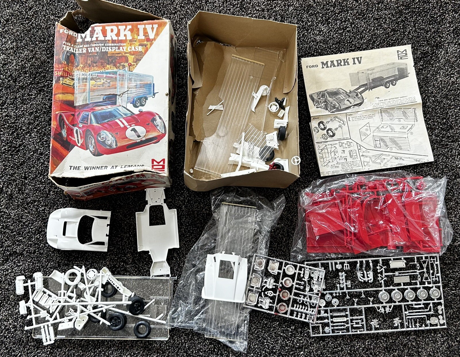 RARE MPC Ford Mark IV Trailer Van 504-300 1/25 Scale Model Kit HTF ...