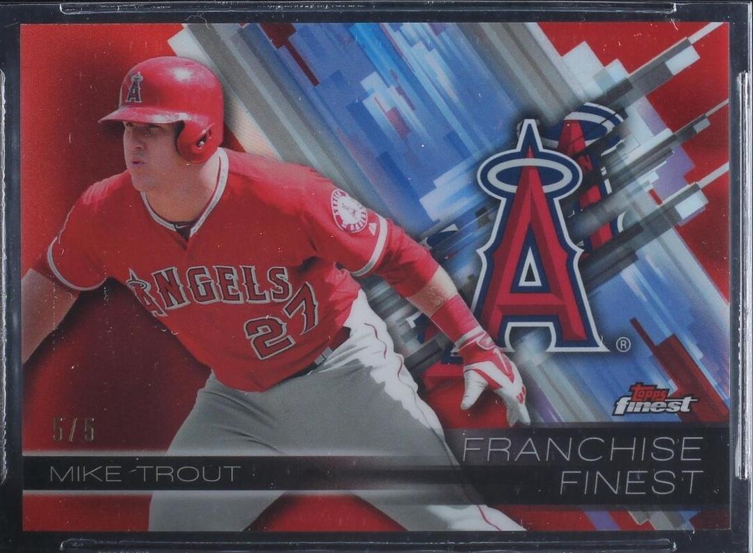 2016 Topps Finest - Franchise Finest Mike Trout #FF-MT Red Refractor /5 ...