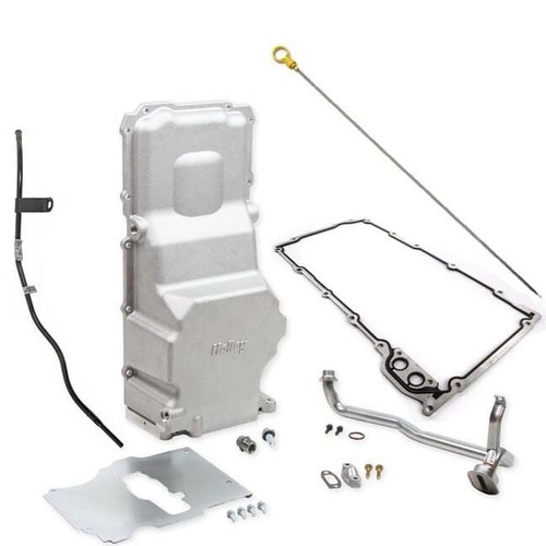 Holley 302-3K LS Engine Retrofit Oil Pan & Dipstick Kit Cast Finish ...