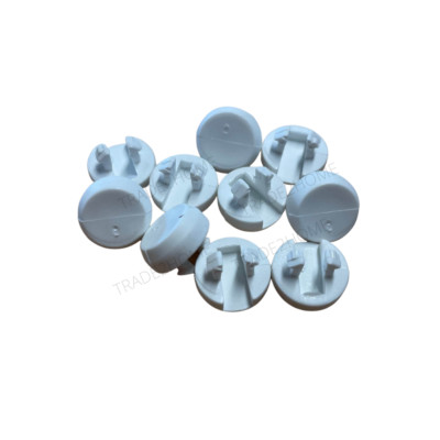 10 x White Round UPVC Drainage Cap Round Face Drain Covers for Windows ...