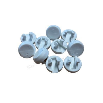 10 x White Round UPVC Drainage Cap Round Face Drain Covers for Windows ...