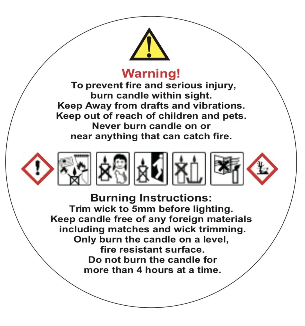 Candle CLP Warning Safety Stickers Labels. 38mm 200 Labels | eBay UK