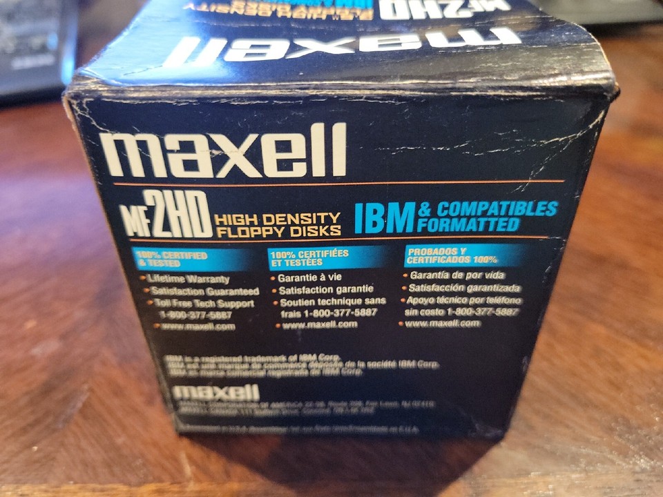 MAXELL Floppy Diskettes Disk 3.5" 1.44MB MF 2HD PC Formatted 30 Pack ...