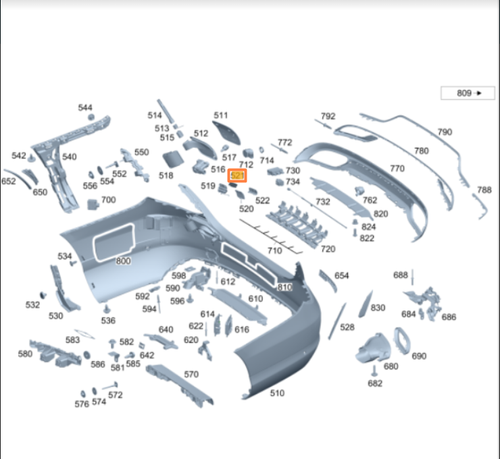 NEW GENUINE MERCEDES BENZ C43 C63 W205 AMG REAR BUMPER TOW COVER ...